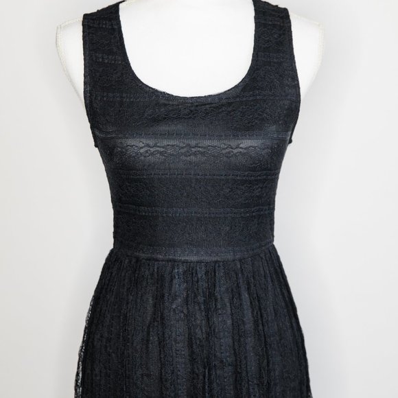 Windsor | Dresses | Windsor Black Dress With Sheer Lace Bottom Size S ...